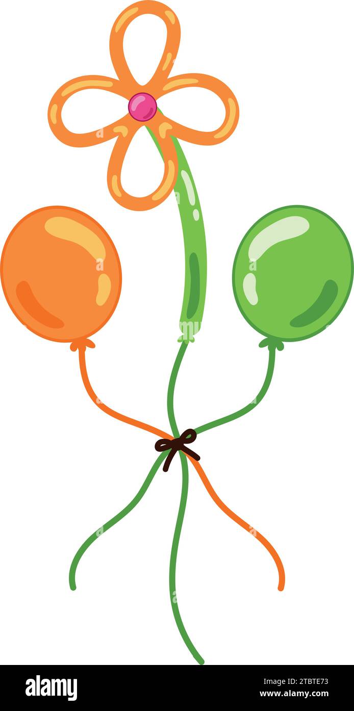 colorful flowers balloons vector isolated Stock Vector Image & Art - Alamy