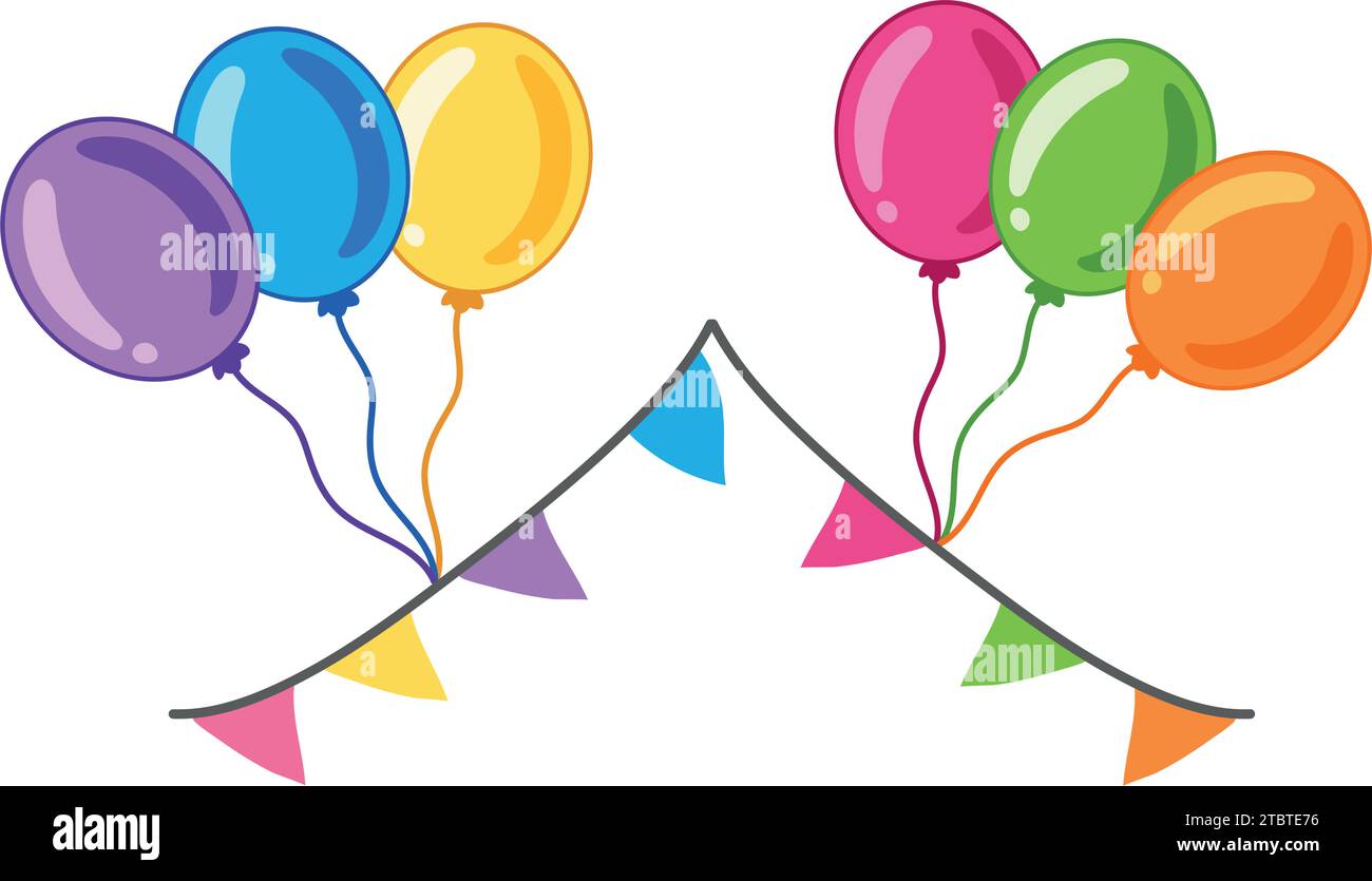 colorful party balloons vector isolated Stock Vector Image & Art - Alamy
