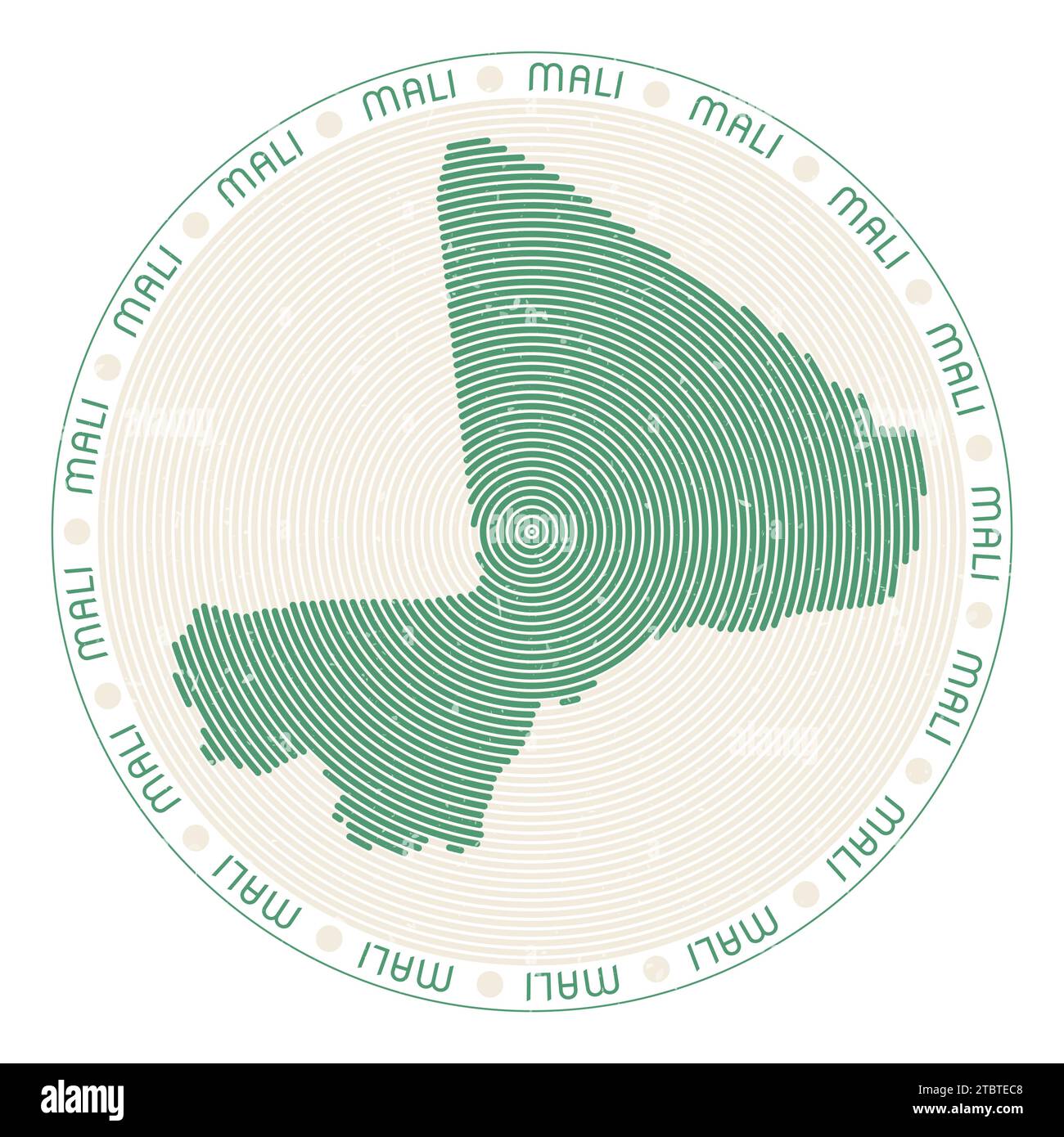 Mali shape radial arcs. Country round icon. Mali logo design poster ...