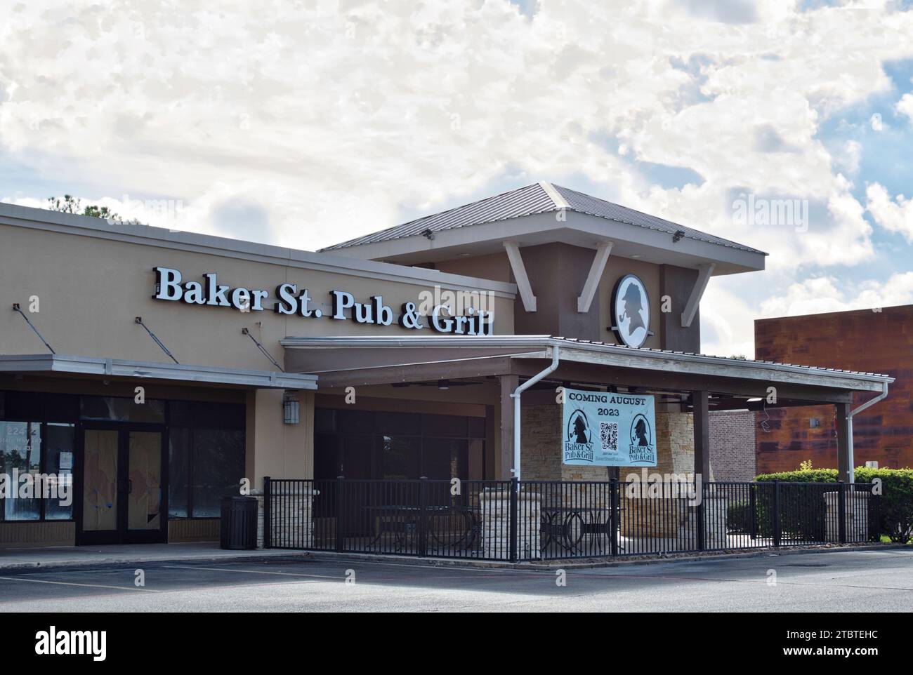 Houston, Texas USA 09-24-2023: Baker St. Pub and Grill storefront ...