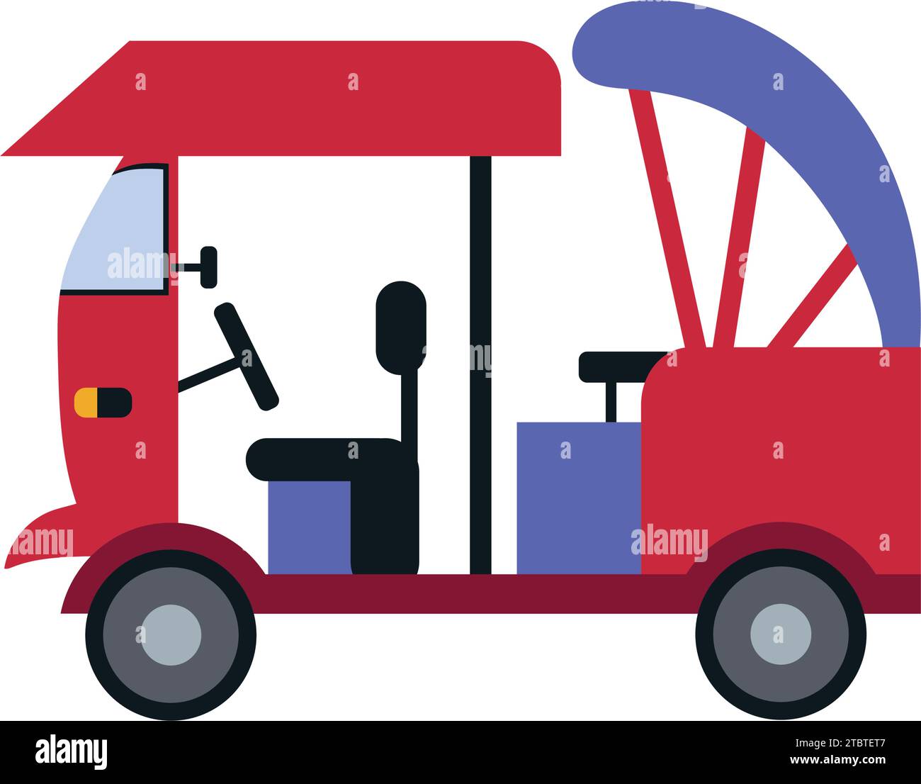 rickshaw car illustration vector isolated Stock Vector Image & Art - Alamy