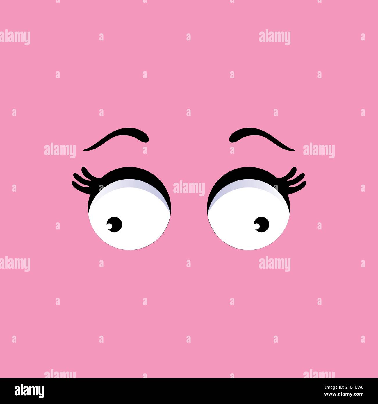 Cartoon eyes. Funny eye expression. Comic facial character caricature ...