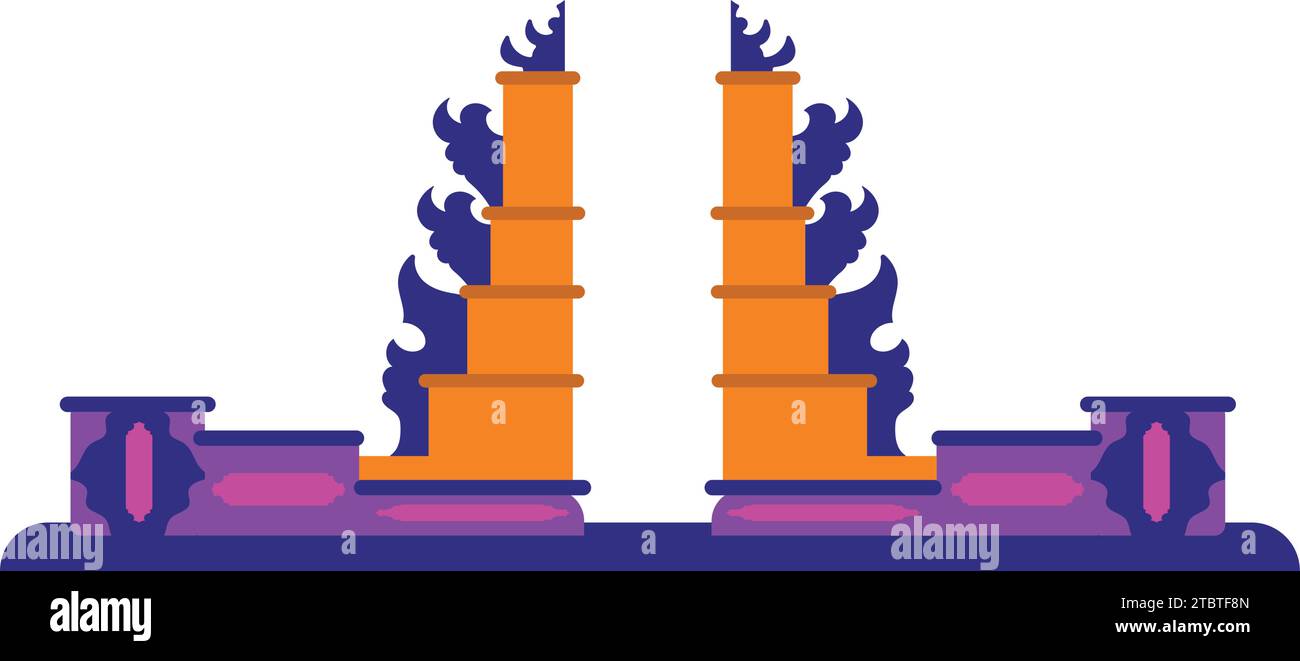pura luhur lempuyang indonesia temple vector isolated vector isolated ...