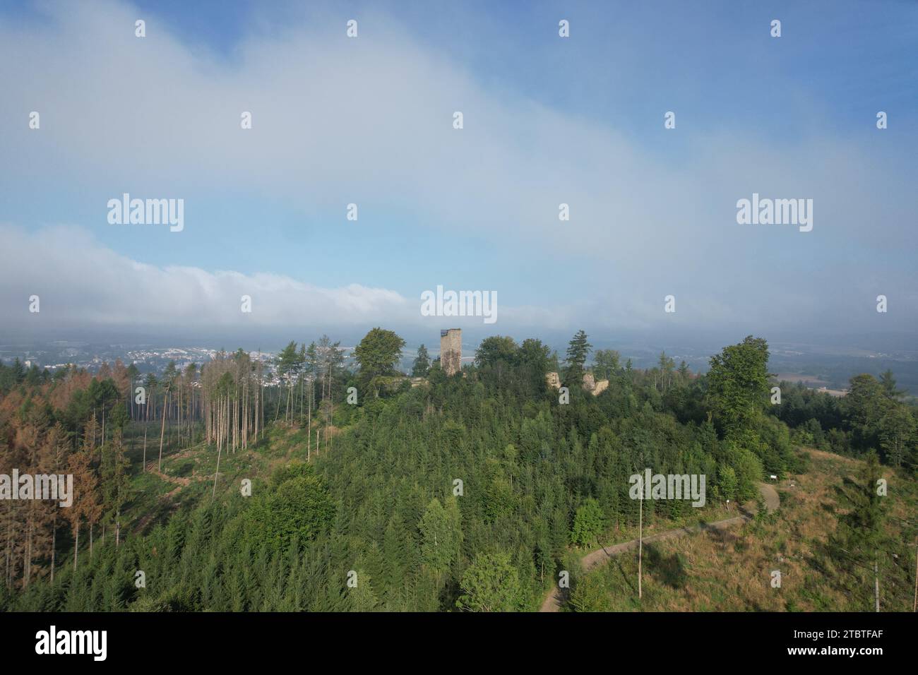 historical old castle Orlik by Humpolec city Vysocina Czech republic ...