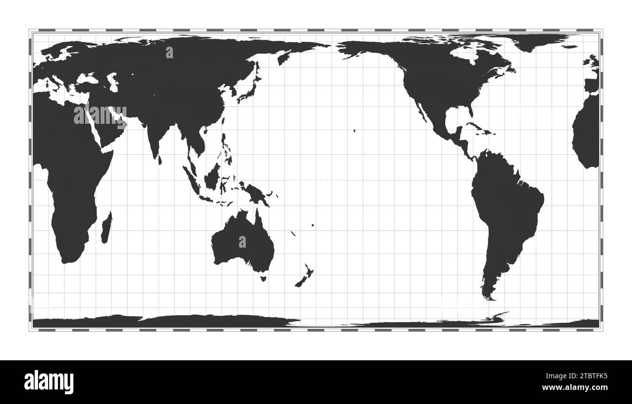 Cylindrical map projection Stock Vector Images - Alamy