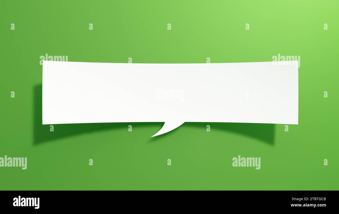 Long Empty Speech Bubble. Minimalist Abstract Design With White Cut Out ...