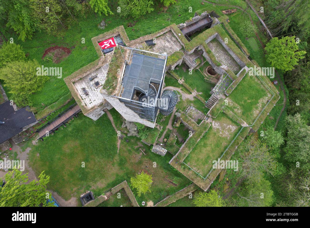 historical old castle Orlik by Humpolec city Vysocina Czech republic ...