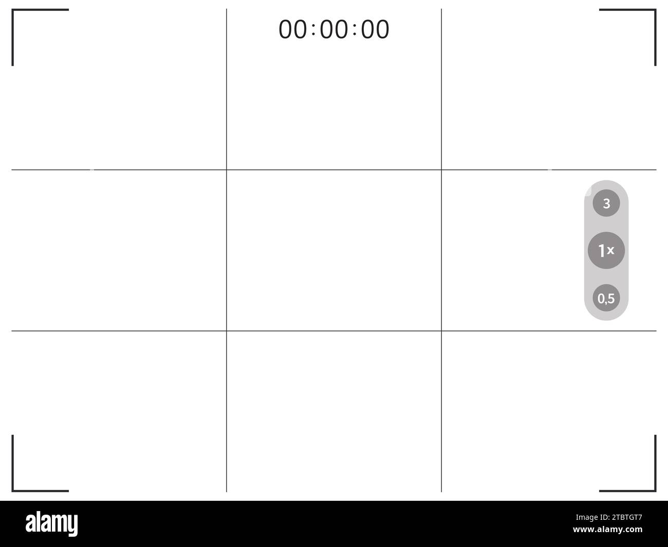 Phone camera horizontal viewfinder frame. Vector photo shoot of mobile ...