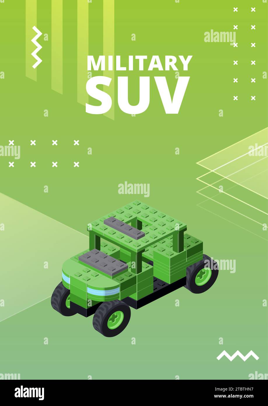 Military SUV poster for print and design. Vector illustration Stock ...