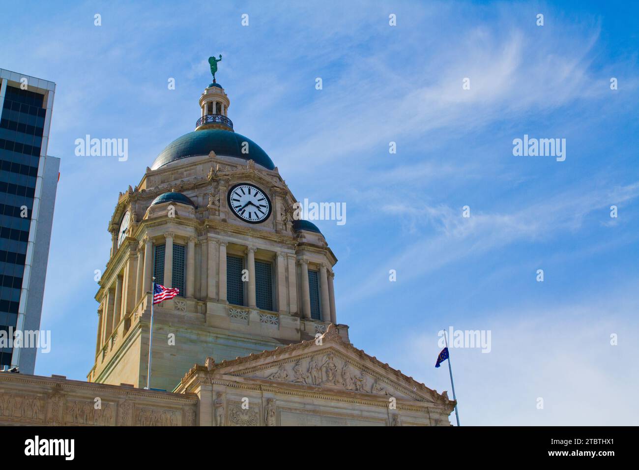 Top of Classical Architecture of Historical Courthouse in Fort Wayne ...