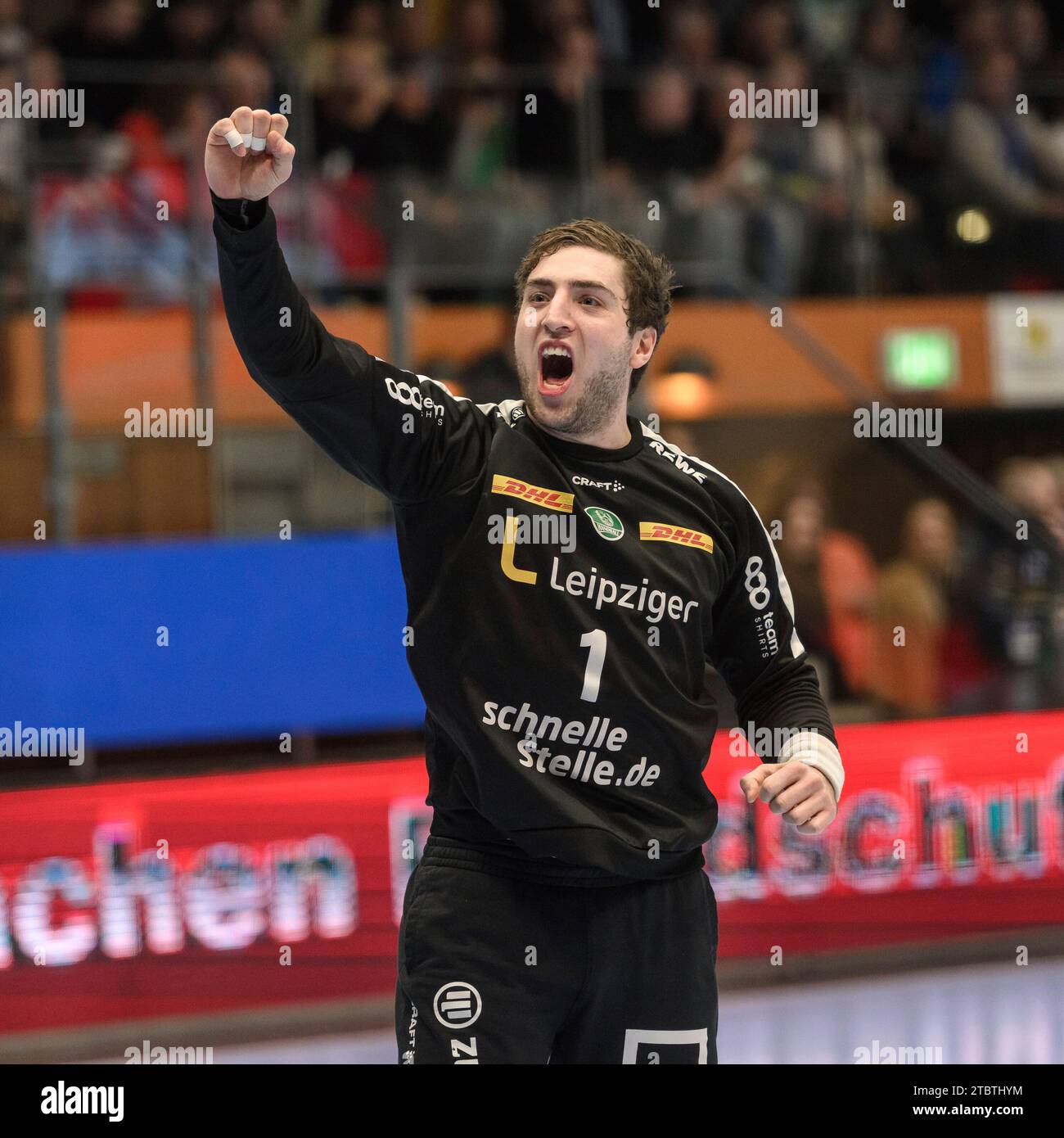 Eisenach, Deutschland. 08th Dec, 2023. Domenico Ebner (TW, SC DHFK ...