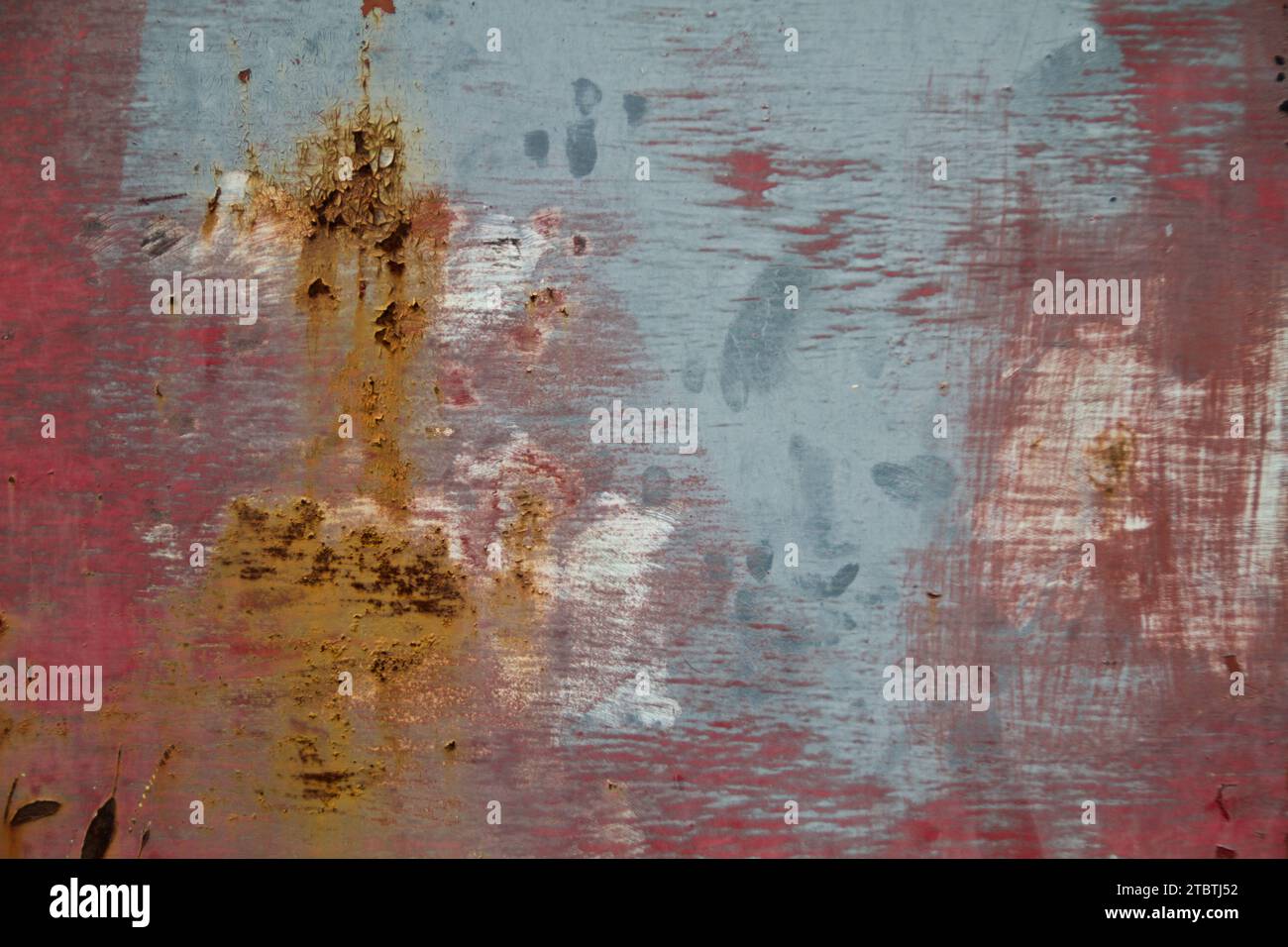 Weathered Rusty Surface with Flaking Paint, Textured Decay, Background ...