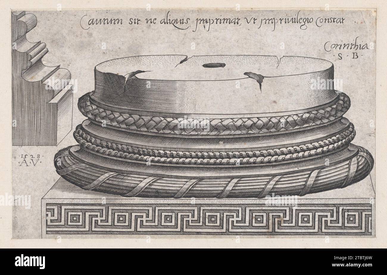 Corinthian base, from "Speculum Romanae Magnificentiae" 1941 by ...