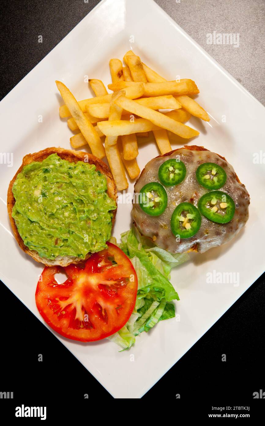 Open faced cheeseburger hi-res stock photography and images - Alamy