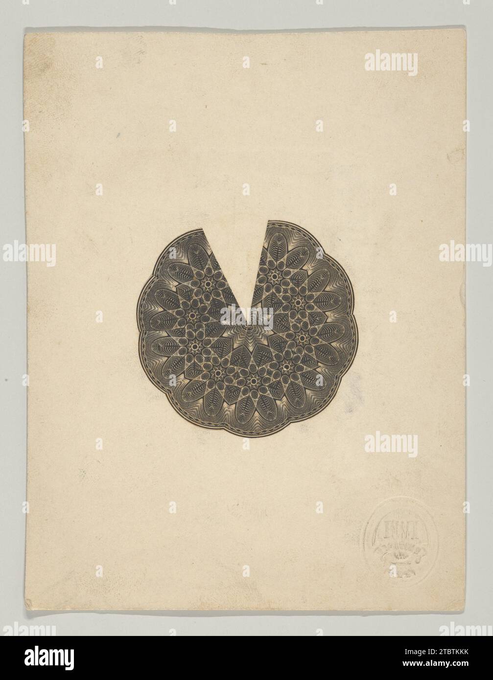 Banknote motifs: circular lobed lathe work design, its interior ...