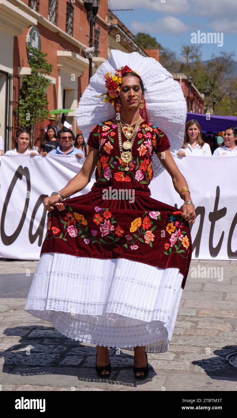 Portrait of Muxe Estrella Vasquez Guerra in Oaxaca to celebrate ...