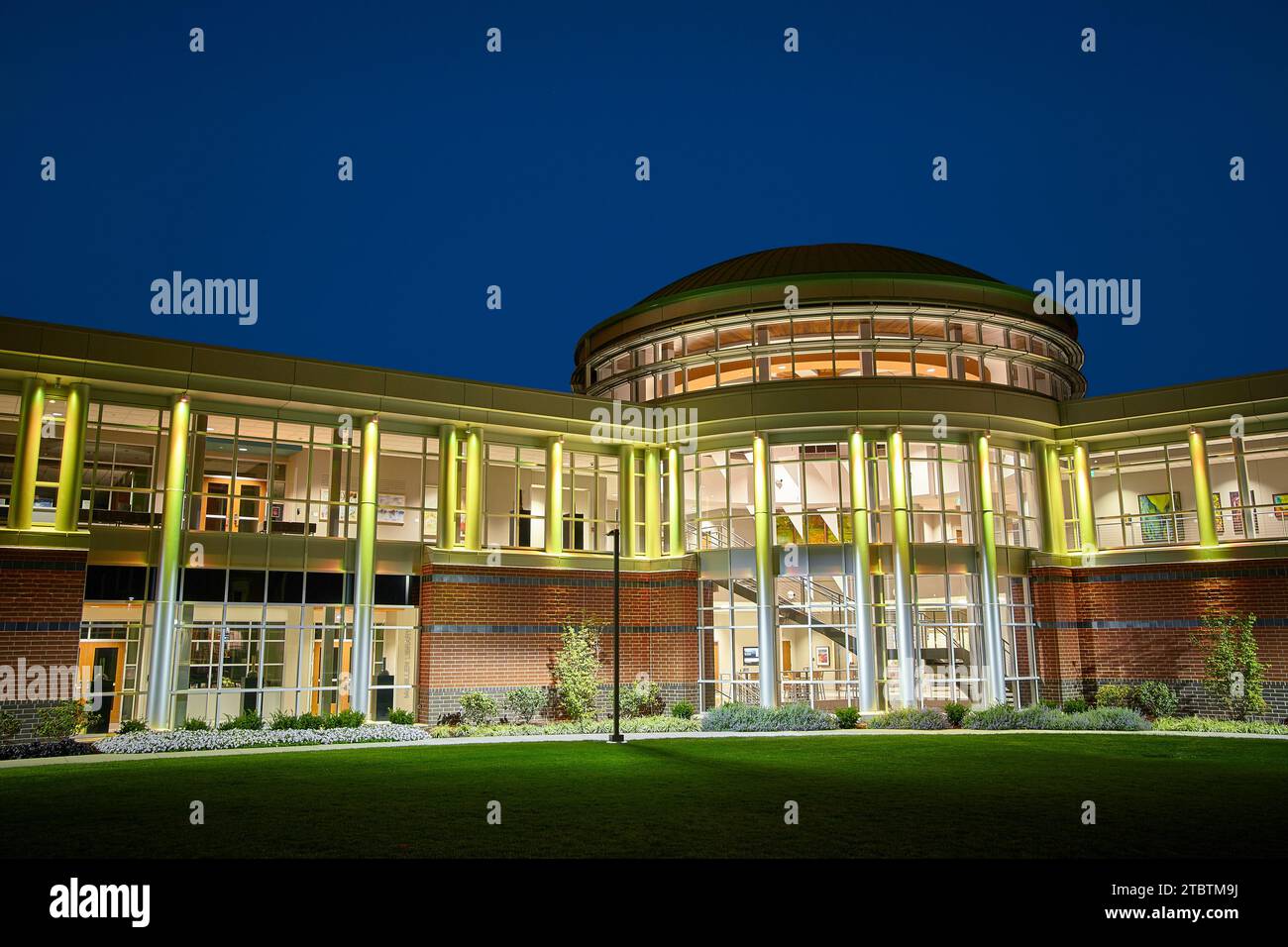 Modern Architectural Night Scene at Indiana Tech Stock Photo - Alamy