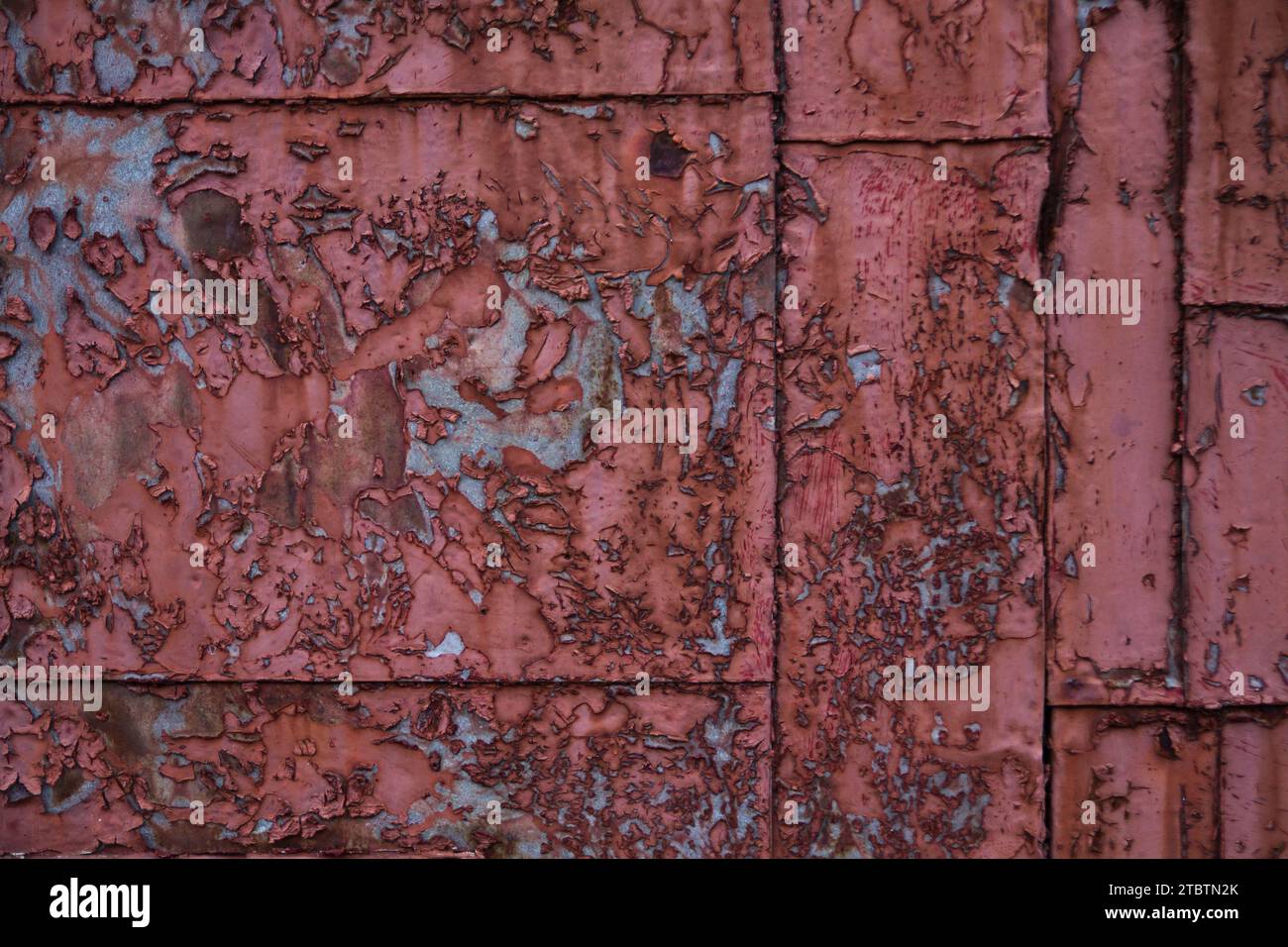 Weathered Red Metal Panel with Peeling Paint and Rust Details Background Asset Stock Photo - Alamy