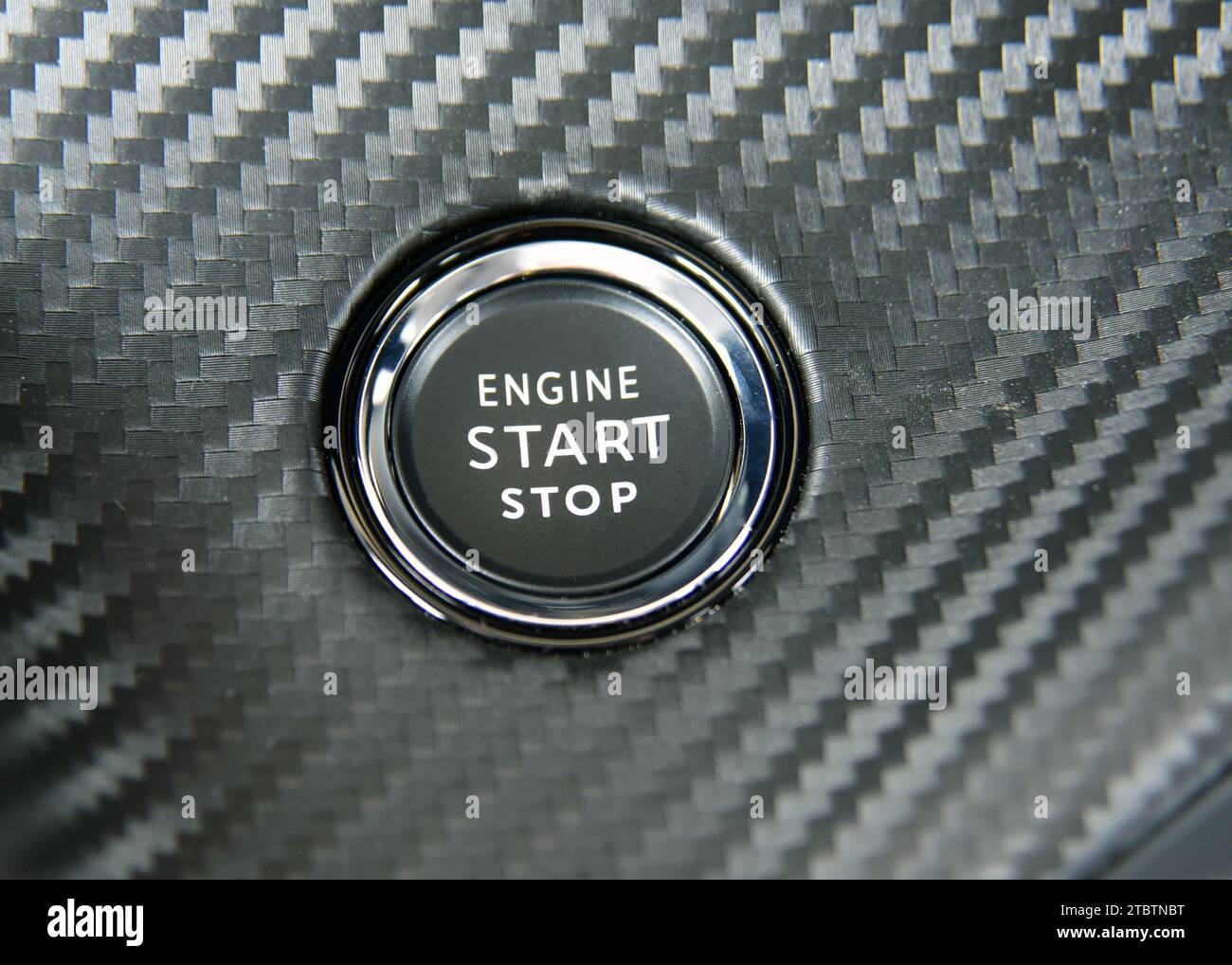 Start stop engine button on a modern car dashboard Stock Photo - Alamy