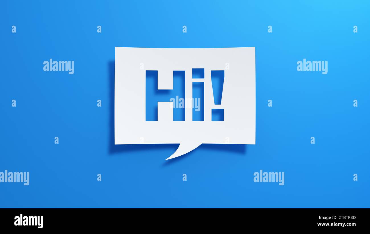 Hi! speech bubble minimalist abstract hi-res stock photography and ...