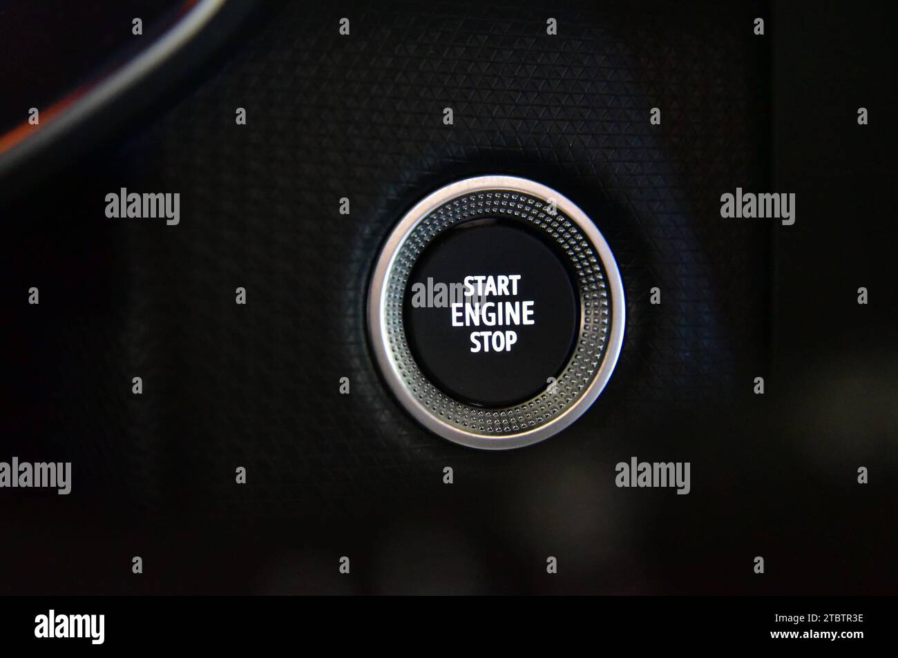 Start stop engine button on a modern car dashboard Stock Photo - Alamy