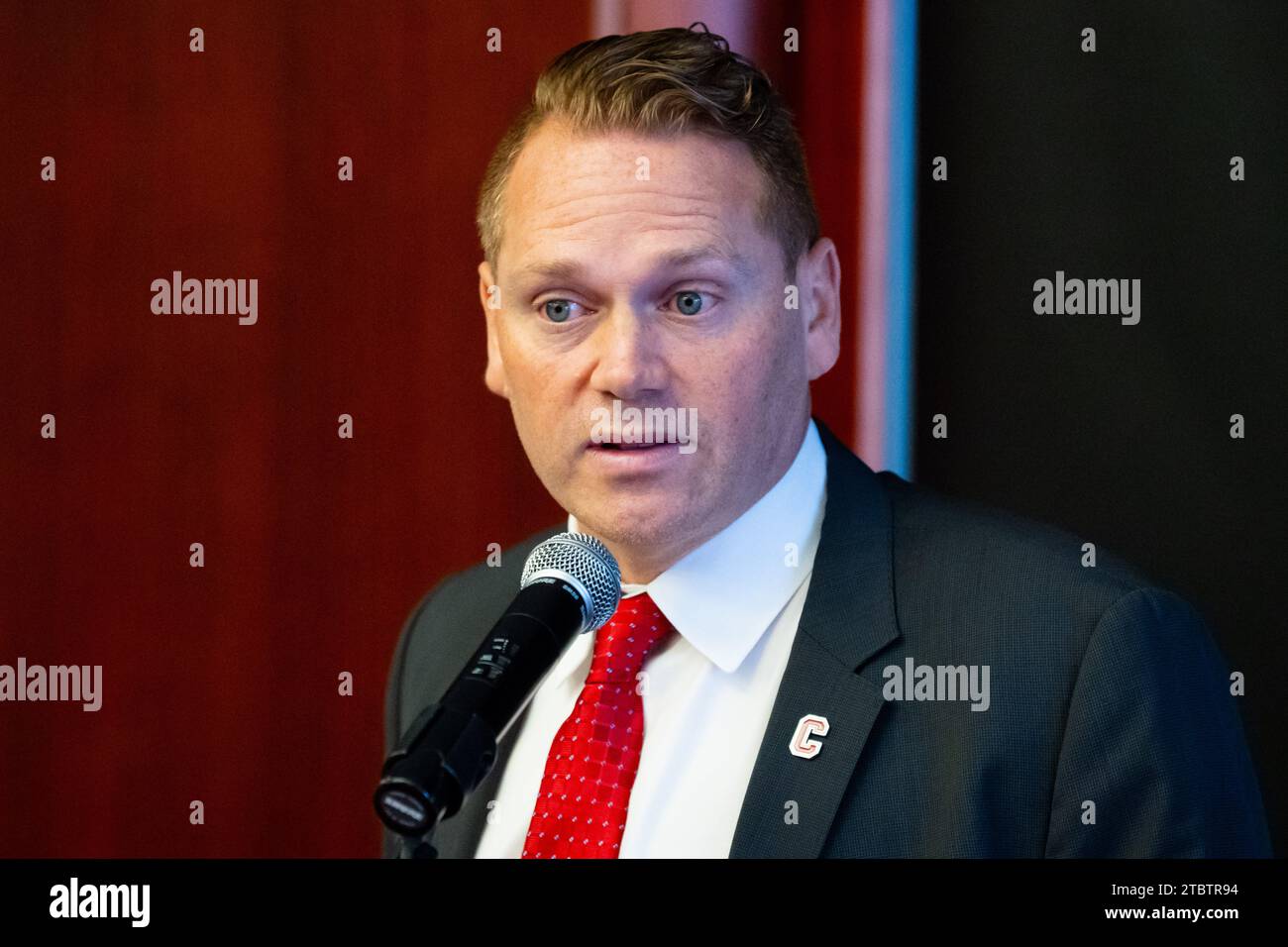 Ithaca, NY, USA. 08th Dec, 2023. Cornell Big Red head coach Dan ...