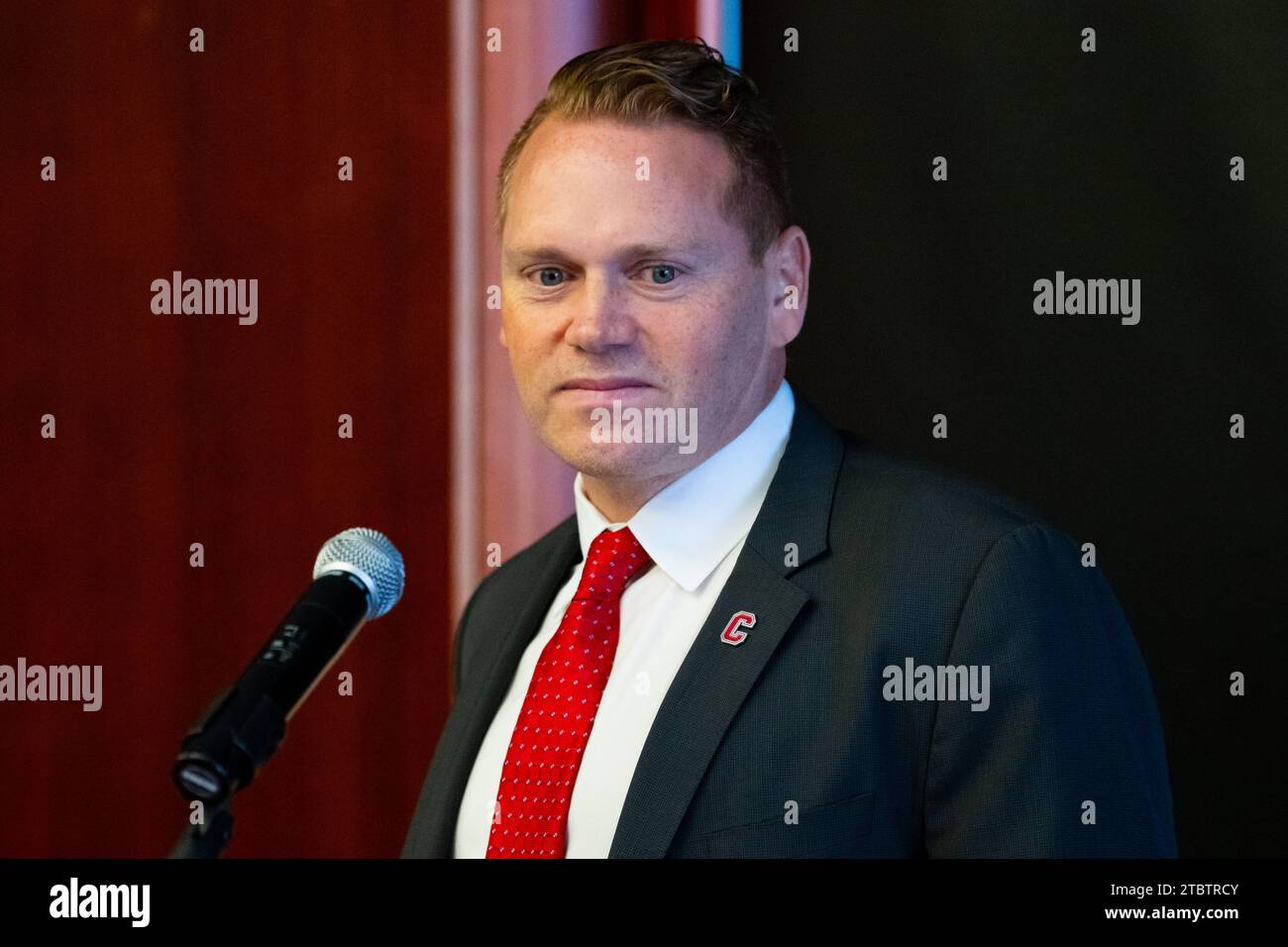 Ithaca, NY, USA. 08th Dec, 2023. Cornell Big Red head coach Dan ...