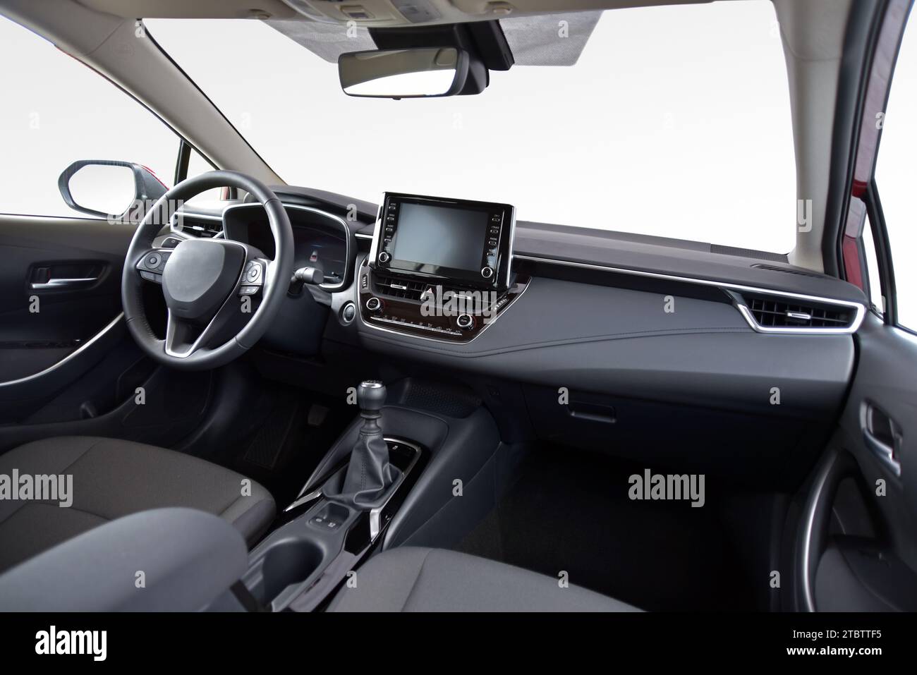 Studio shot passenger car interior, front view Stock Photo - Alamy