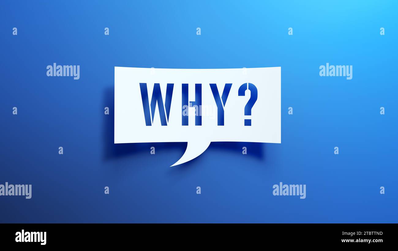 Why? - Speech Bubble. Minimalist Abstract Design With White Cut Out ...