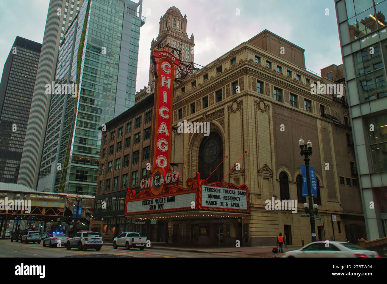 CHICAGO, ILLINOIS, USA - April 1,2023: The Chicago Theater on State ...