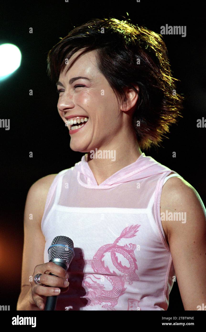 Milan Italy 2000-06-21 : Alexia,Italian singer,during the live concert ...
