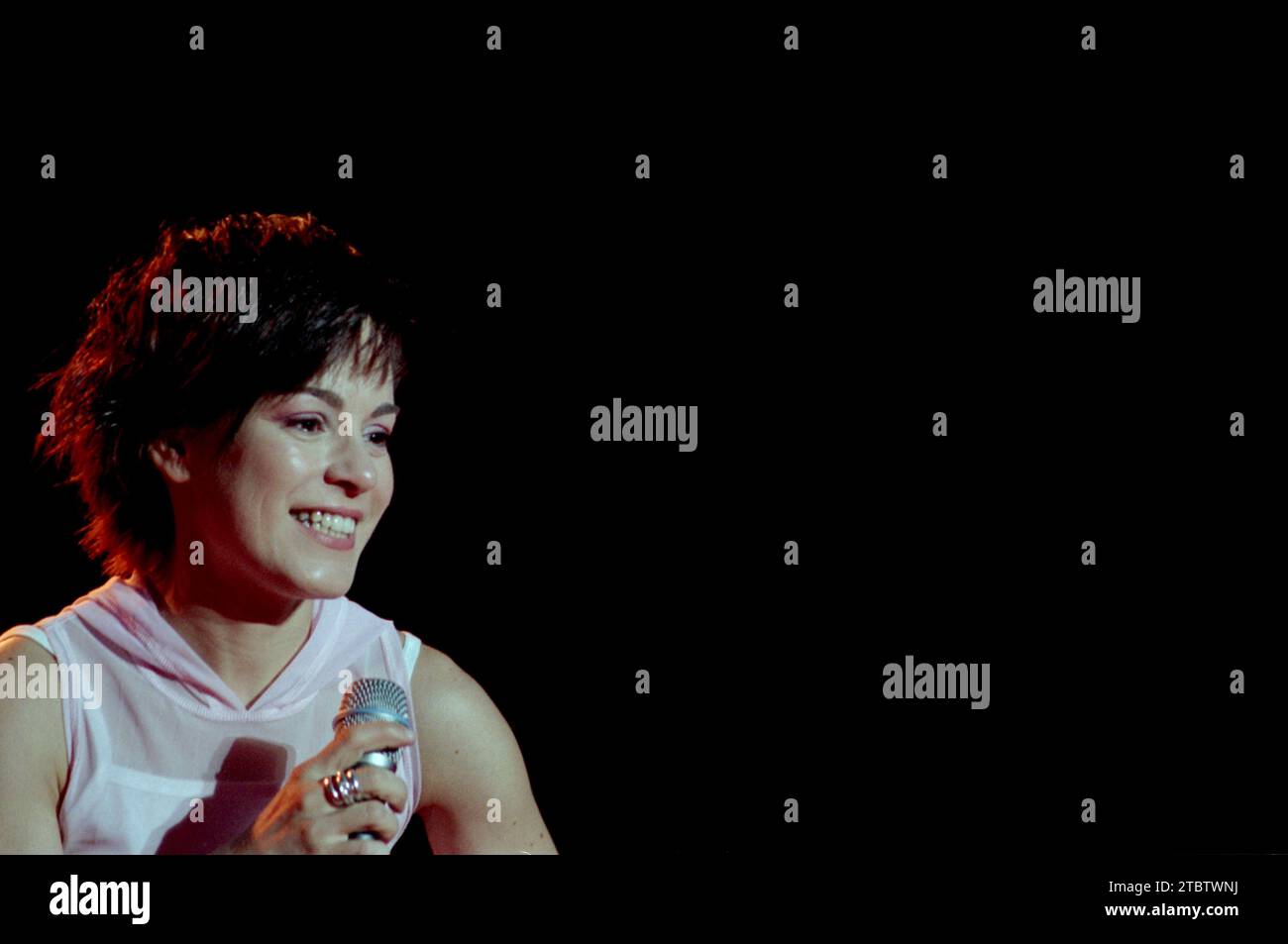 Milan Italy 2000-06-21 : Alexia,Italian singer,during the live concert ...