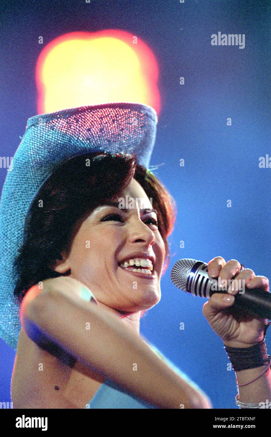 Verona Italy 2000-09-09: Alexia,,Italian singer,during the musical ...