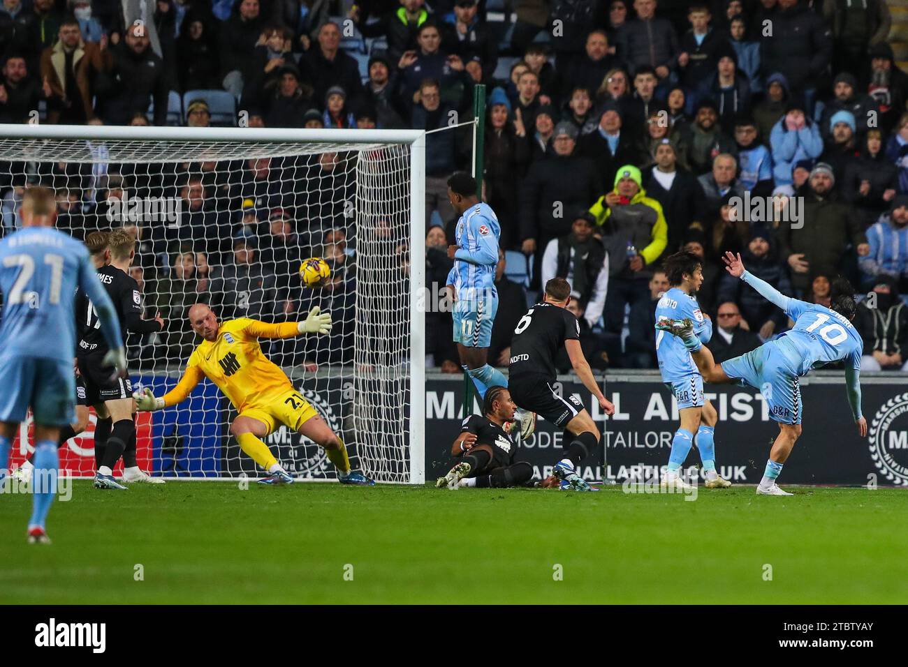 Callum O'Hare #10 of Coventry City scores to make it 2-0 during the Sky ...