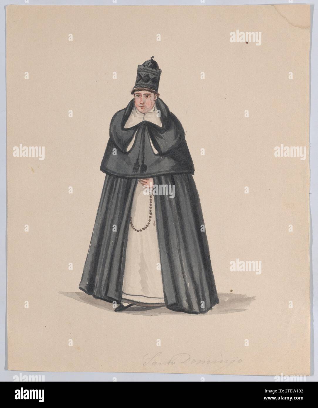 A priest from the order of Santo Domingo (Saint Dominic), from a group ...