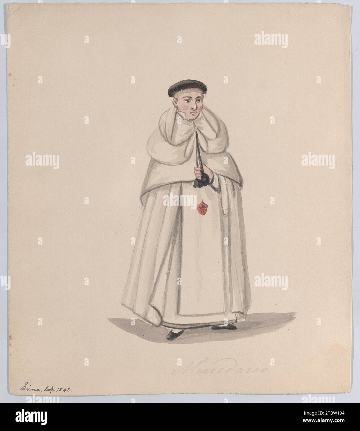 A priest from the Mercederian order (Order of Our Lady of Mercy), from ...