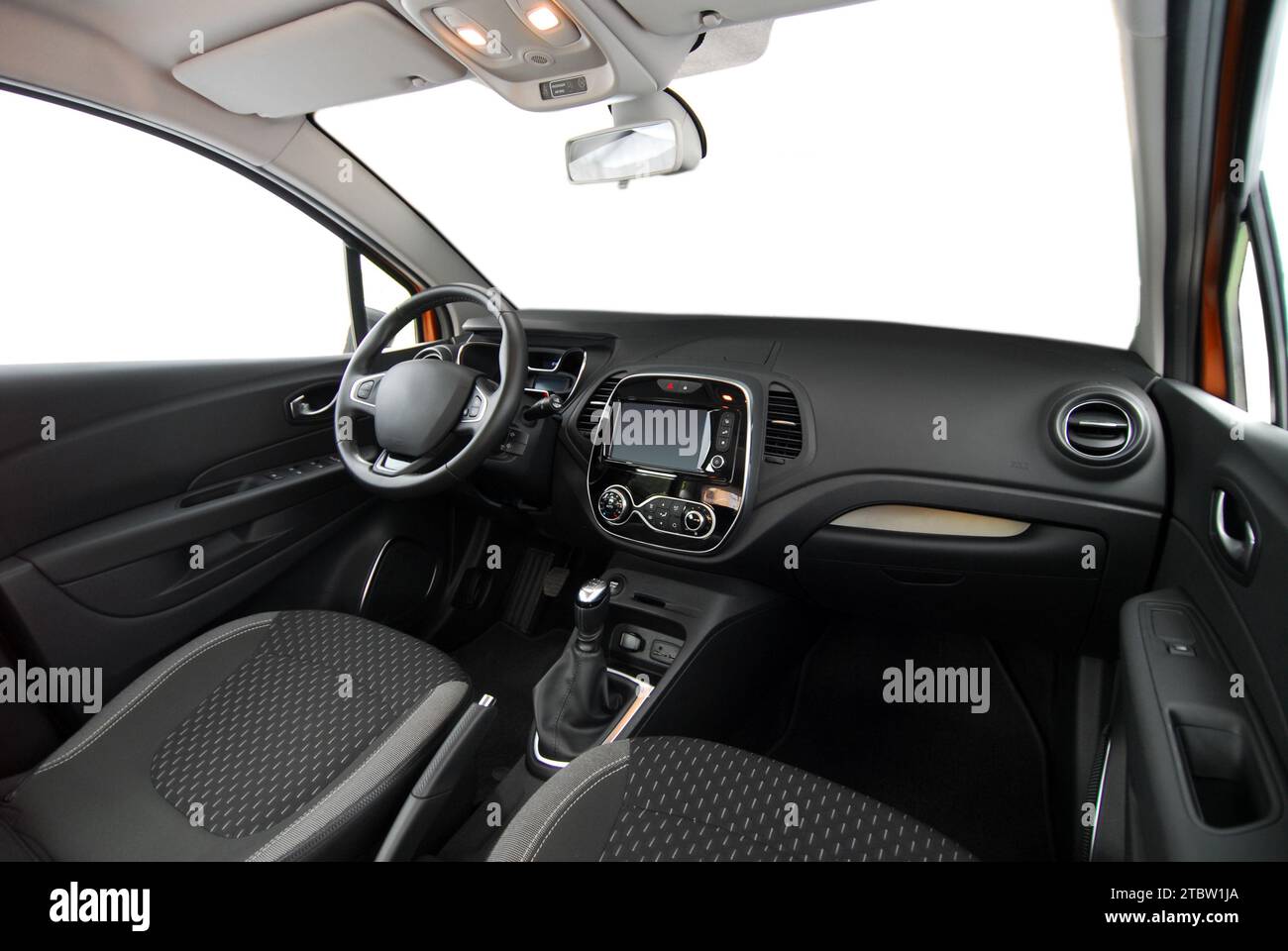 Studio shot passenger car interior, front view Stock Photo - Alamy