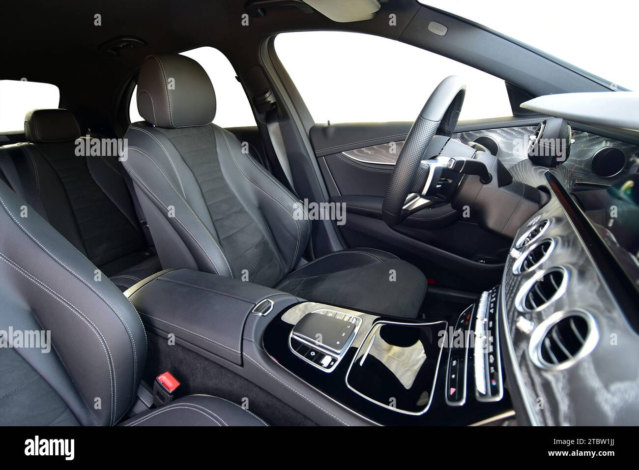 Front seats of a modern passenger car Stock Photo - Alamy