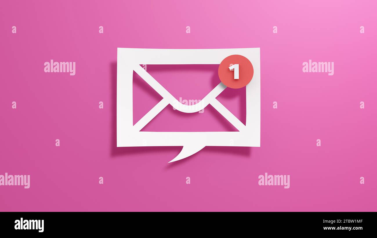 New Email Notification Concept for Business Email. Abstract Minimalist ...