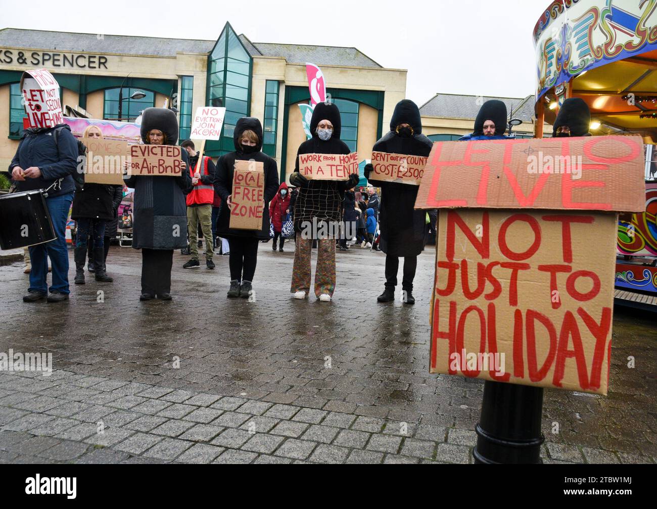 A housing protest hosted by First Not Second Homes in Truro, Cornwall ...