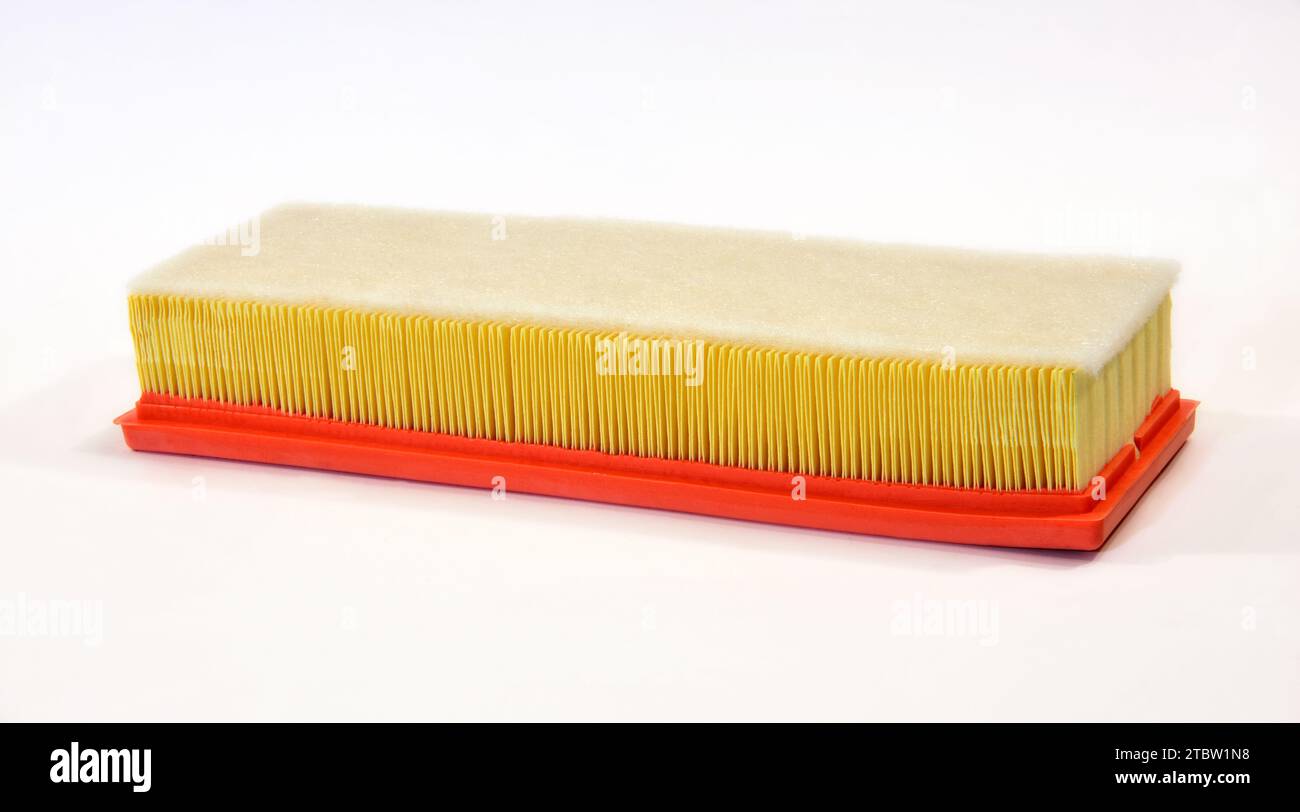 Automotive air filter, car spare part. Part of a car engine Stock Photo ...