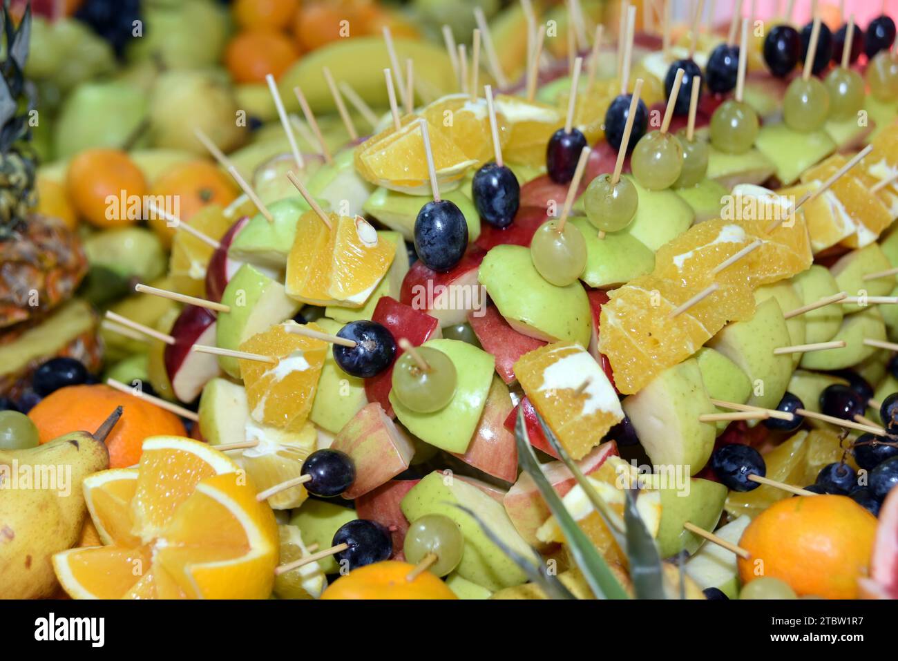Served a variety of fruits at the buffet Stock Photo - Alamy