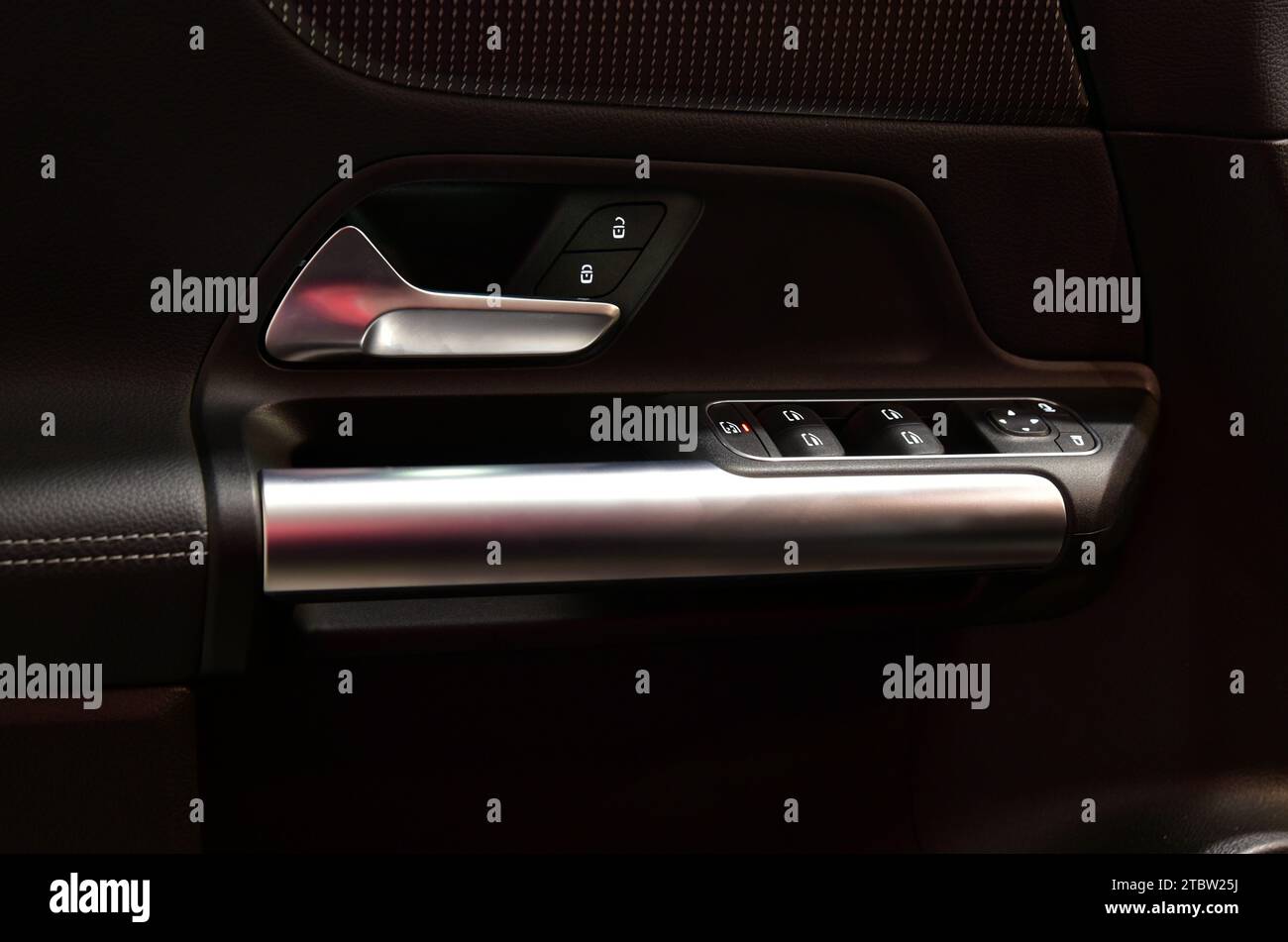 A handle to open on the inside of the car door Stock Photo - Alamy