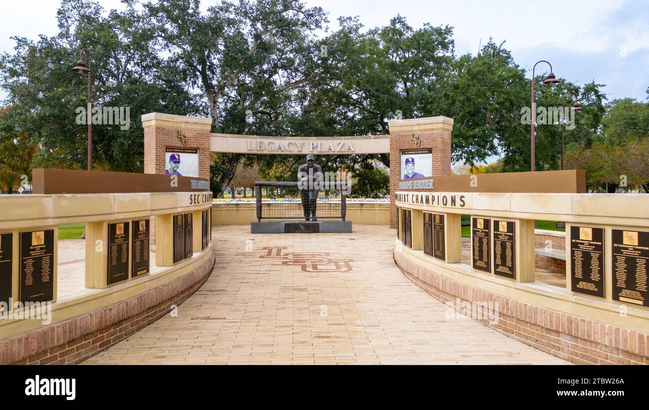 Baton Rouge, LA - December 1, 2023: Legacy Plaza at Alex Box Stadium ...