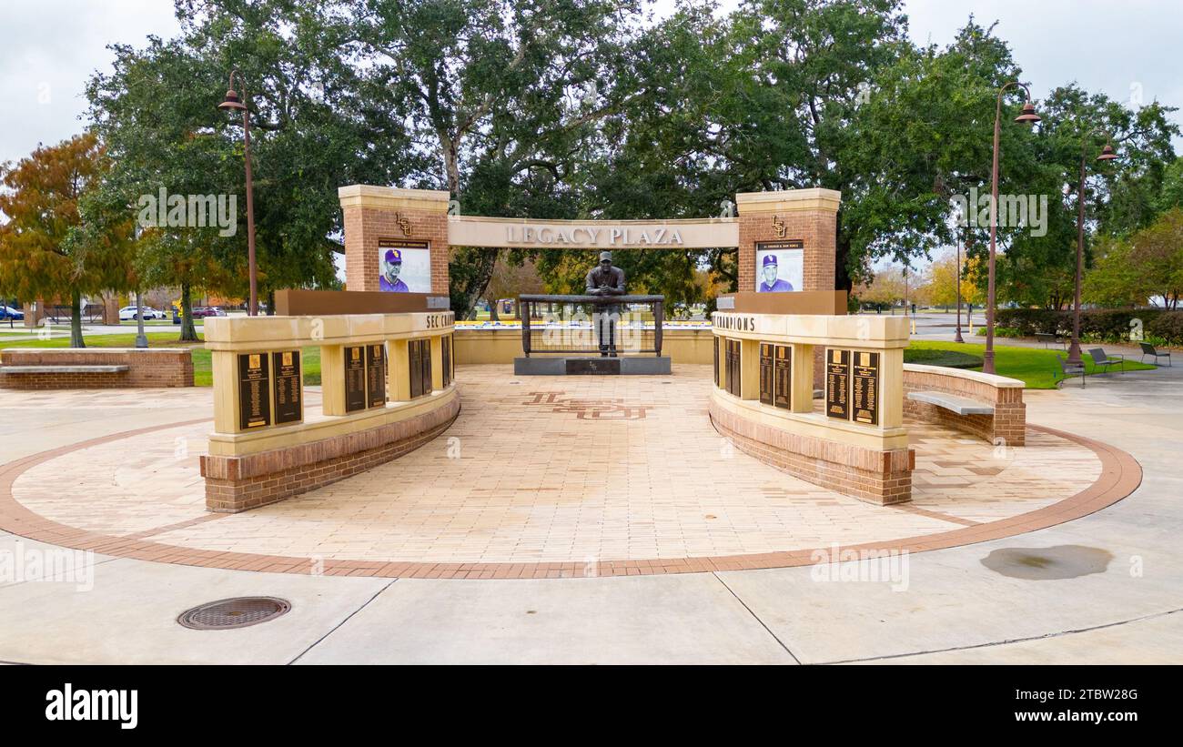Baton Rouge, LA - December 1, 2023: Legacy Plaza at Alex Box Stadium ...