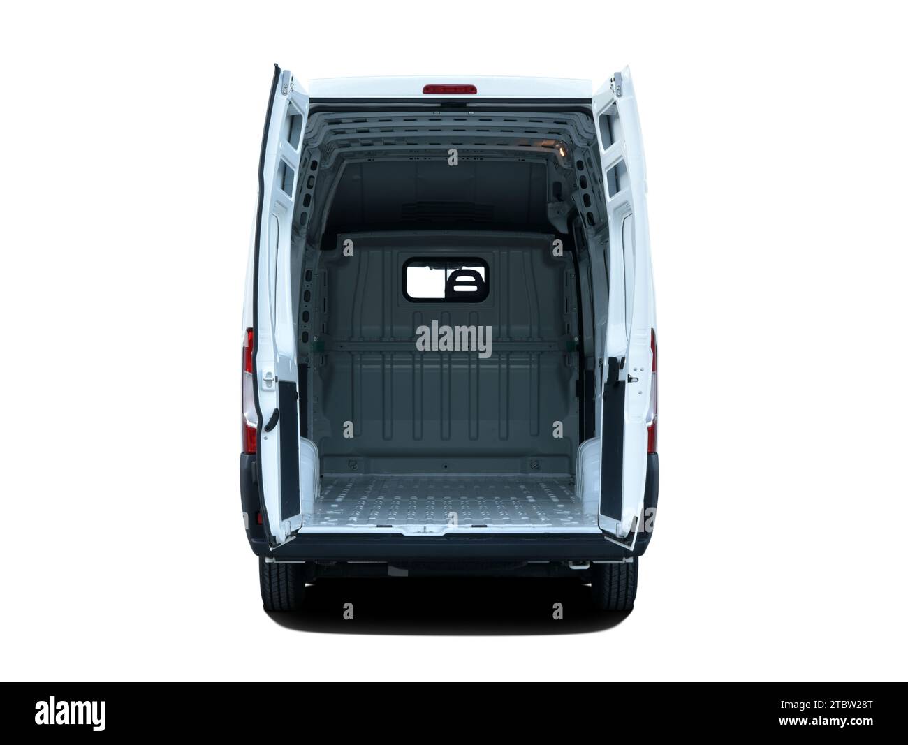 Delivery van with open rear doors Stock Photo - Alamy