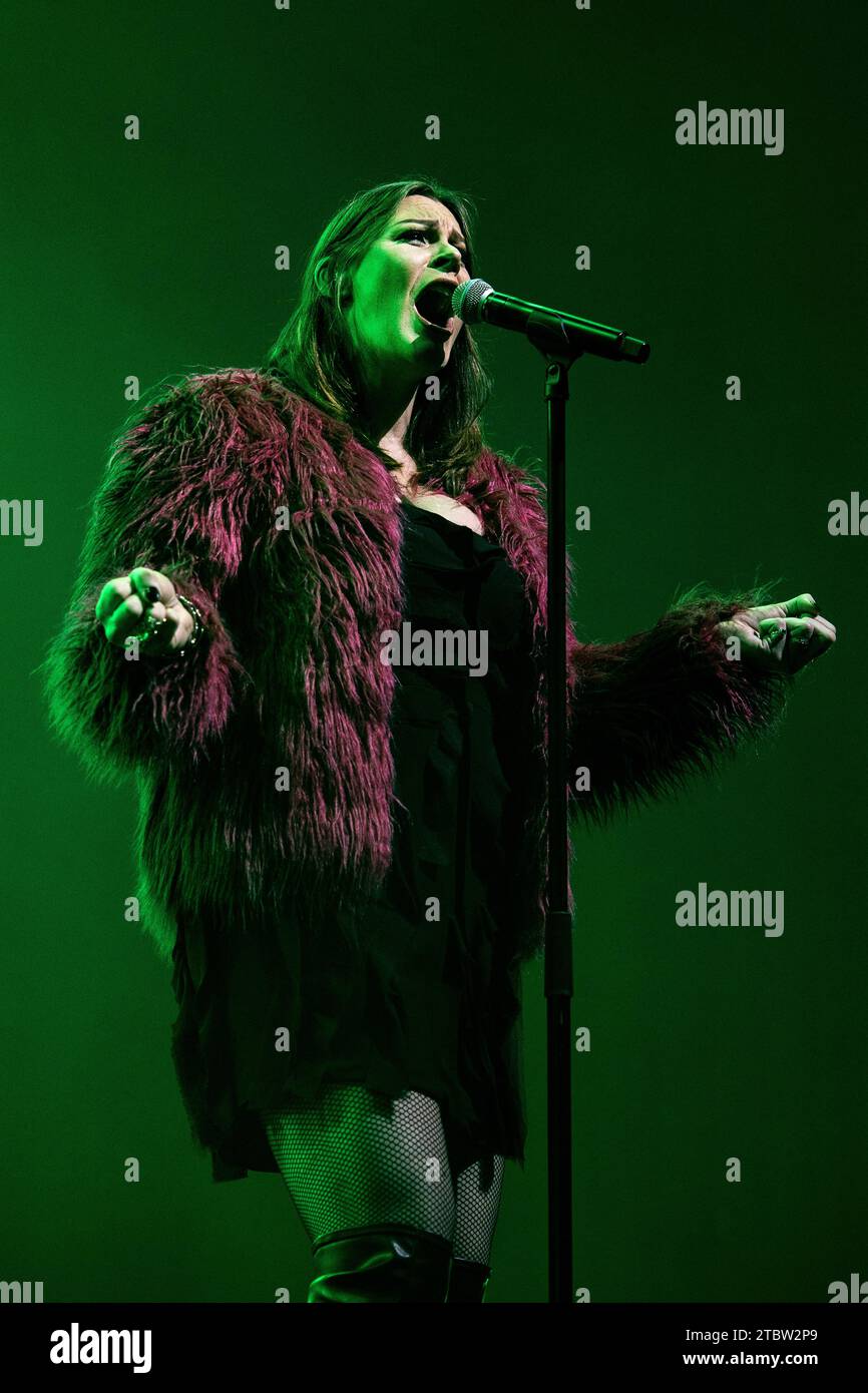 AMSTERDAM - Singer Floor Jansen during a performance in AFAS Live. It ...