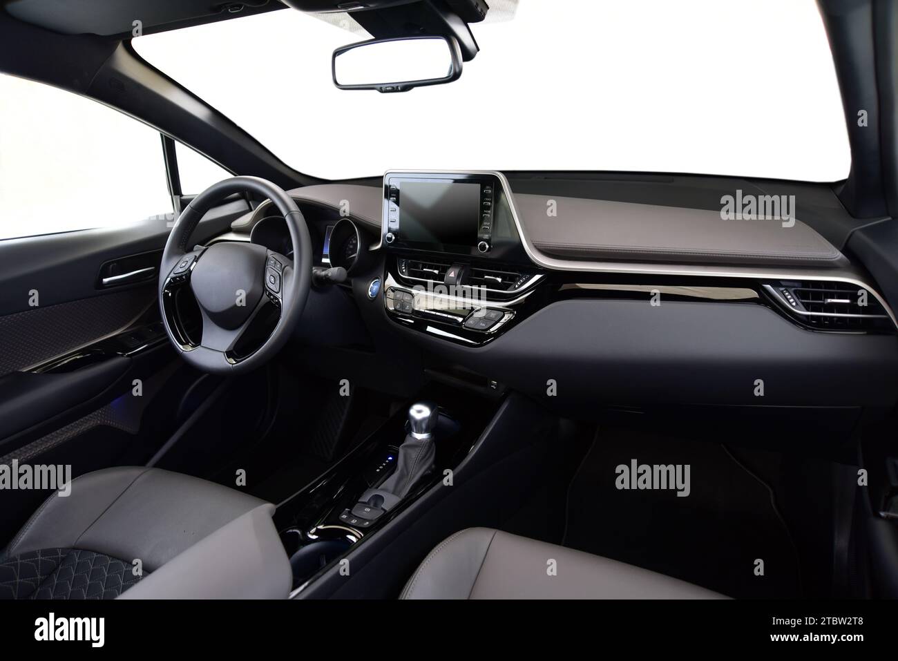 Studio shot passenger car interior, front view Stock Photo - Alamy