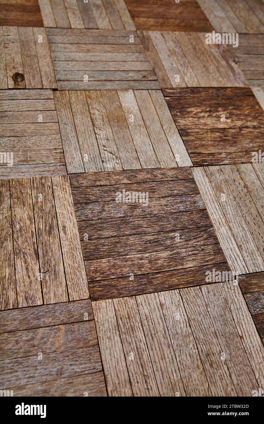 Aerial View of Rustic Interlocking Wood Floor Tiles Stock Photo - Alamy