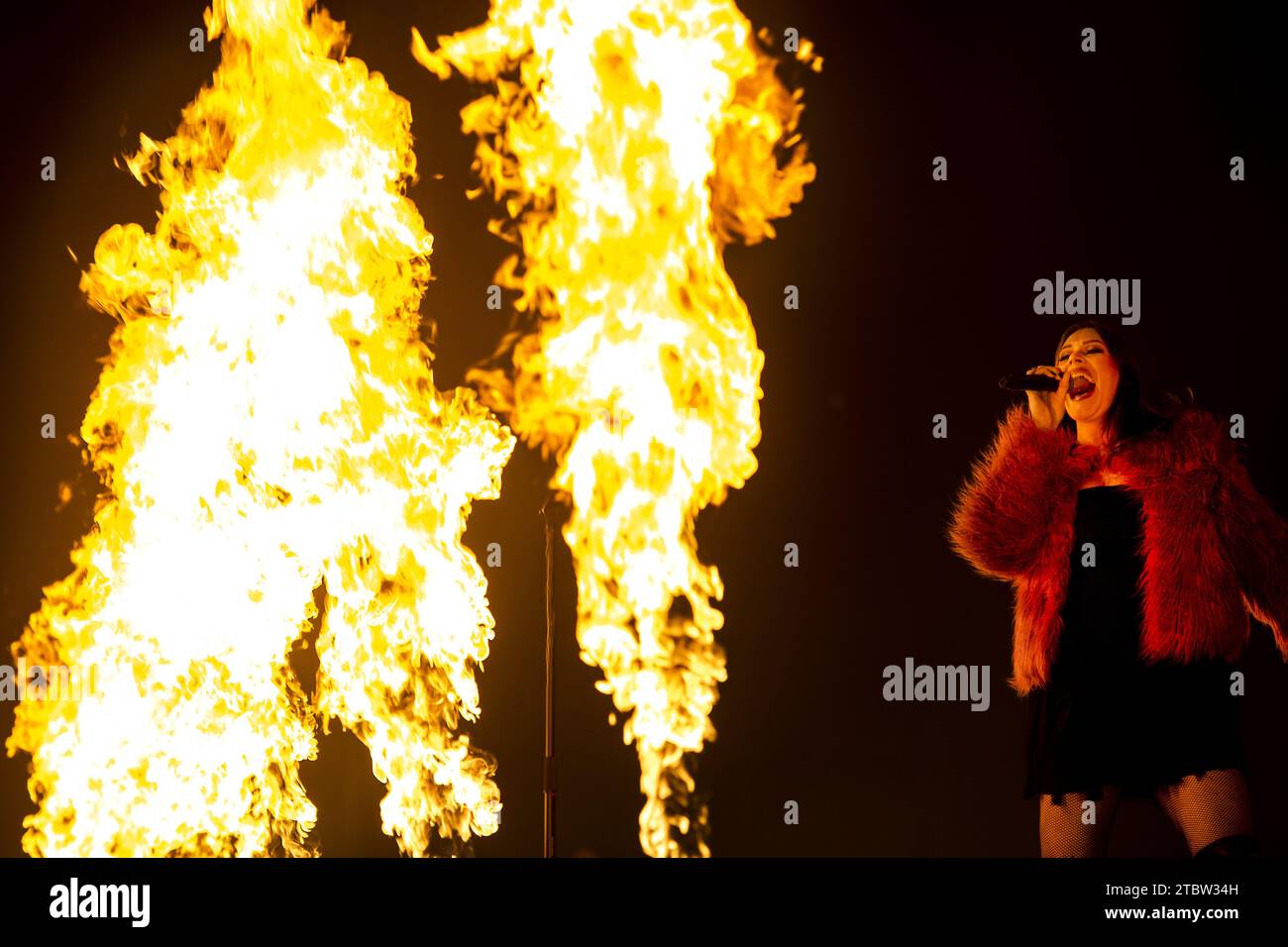 AMSTERDAM - Singer Floor Jansen during a performance in AFAS Live. It ...